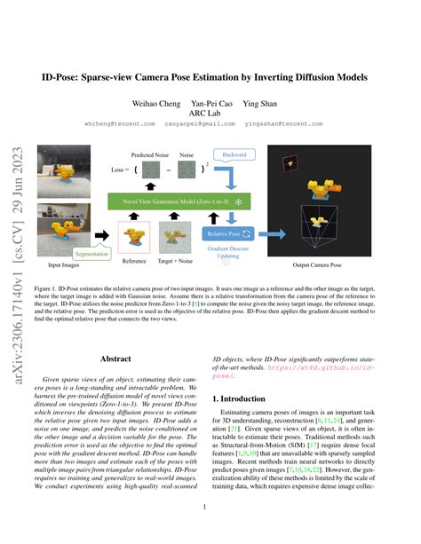 Pdf Id Pose Sparse View Camera Pose Estimation By Inverting