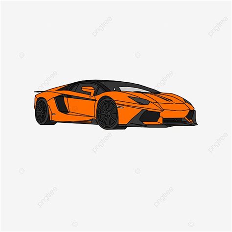 Orange Car Clipart Png Images Orange Cartoon Sports Car Illustration Orange Sports Car