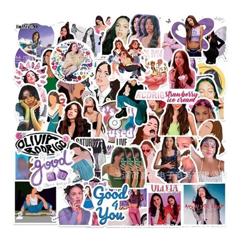 50 Stickers Olivia Rodrigo Etiquetas Autoadhesivas Cuotas Sin Interés