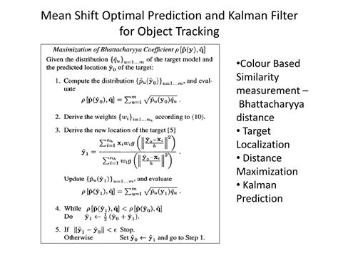 Kalman Filter For Object Tracking Pptx