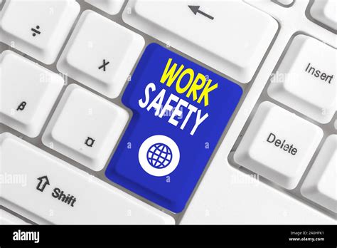 Writing Note Showing Work Safety Business Concept For Policies And