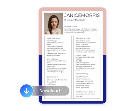 무료 이력서 작성기 온라인 이력서 작성 빠르고 쉽게 Fotor