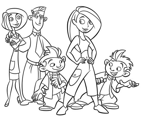 Kim Possible Coloring Pages Coloringlib