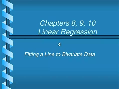 Ppt Understanding Linear Regression Basics And Application