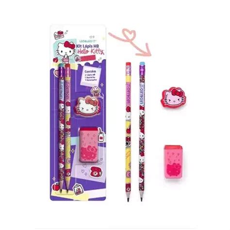 Kit Lápis Hb Hello Kitty Leoandleo Ideal Para Pequenos Fãs