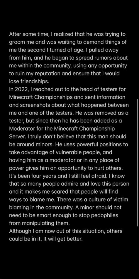Juliet Siegall Calls Out Now Ex Minecraft Championship Moderator For