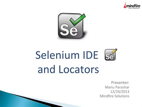 Selenium Ide Locators Ppt