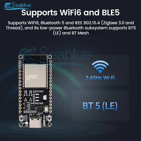 Generic Esp32 C6 Development Board Wifi6 Bluetooth5 Zigbee Thread 160mhz Single Core Processor