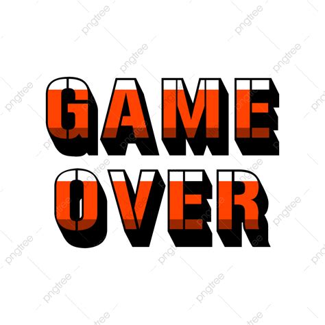 Creative Text Effect Vector Design Images 3d Game Over Creative Design