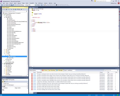 Mvc Vs2015 Intellisense Not Working In Razor Views In A