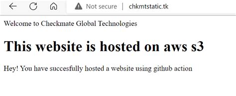 how to host static website using github actions