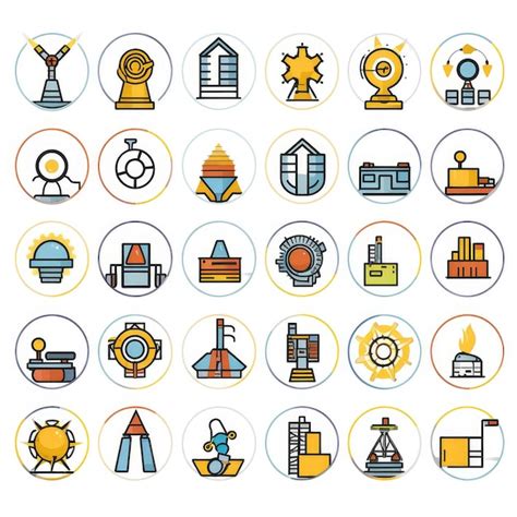Premium Photo Comprehensive Energy And Infrastructure Icon Collection