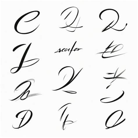 Script Vector Set White Background Isolated A High Qual Premium Ai