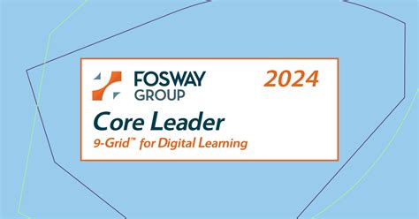 Sponge Named Core Leader On 2024 Fosway 9 Grid™ For Digital Learning