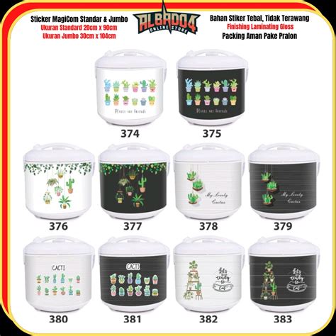 Jual Stiker Magi Com Motif Kaktus Standar And Jumbo 1 Liter And 2 Liter Ke Atas Shopee Indonesia