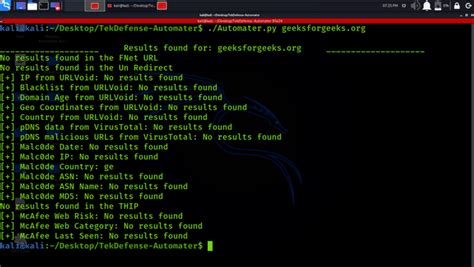 Automater Ip And Url Osint Tool For Analysis Geeksforgeeks