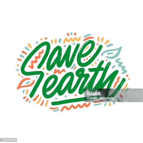 비문 지구를 저장합니다 손으로 그린 글자 따옴표입니다 인사말 카드 포스터 티셔츠 배너 인쇄 초대장을위한 완벽한 디자인 반란에 대한 스톡 벡터 아트 및 기타 이미지 Istock