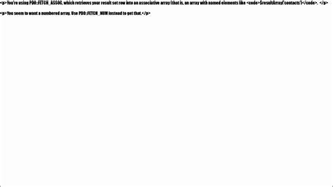 Error Fetching Mysql Array Using Pdo Youtube