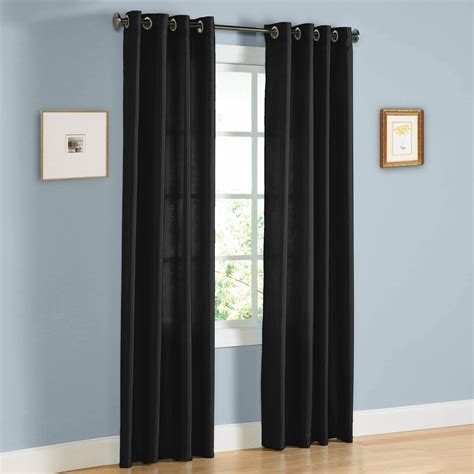 Pcs Pc Faux Silk Semi Sheer Window Curtain Solid Bronze Grommet Panel
