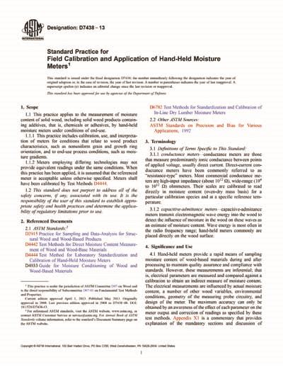 Astm D7438 13 Standard Practice For Field Calibration And Application