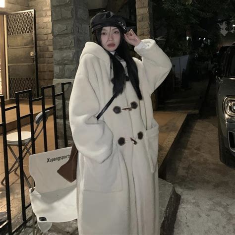 대형 중간 길이 자켓 코트 혼 떡볶이 버클 후드 프레피 코튼 자켓 뽀글이 아우터 외출복 에이블리