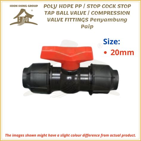 Poly Hdpe Pp Stop Cock Stop Tap Ball Valve Compression Valve