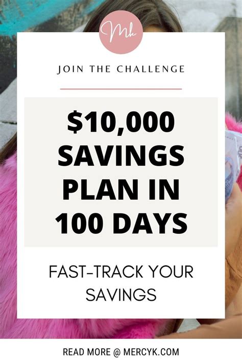 Fast Track Your Savings 10000 Savings Plan In 100 Days Money Saving