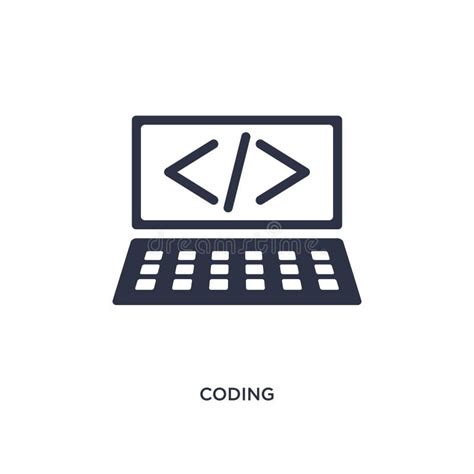 Data Coding Outline Icon Isolated Line Vector Illustration From User