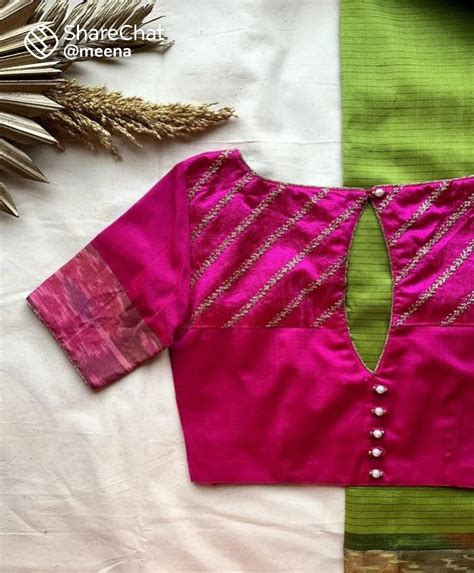 Pin By Keerthy On Simple Work Blouse Designs Blouse Designs High Neck