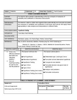 Hypothesis Testing Lesson Plan Bundle By Teacher Felice TPT