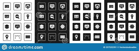 set web development and graphic design planning strategy concept ui
