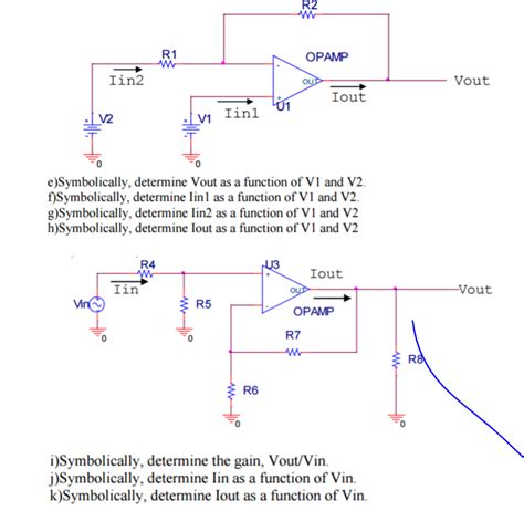 Solved E Symbolically Determine Vout As A Function Of V1