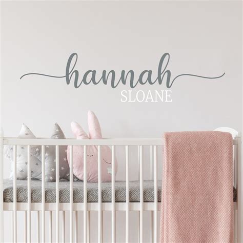 Nursery Wall Decal Name Sticker Name Wall Decal Custom Name Decal