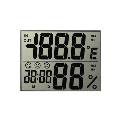 6 digit 7 segment lcd humidity and temperature display module