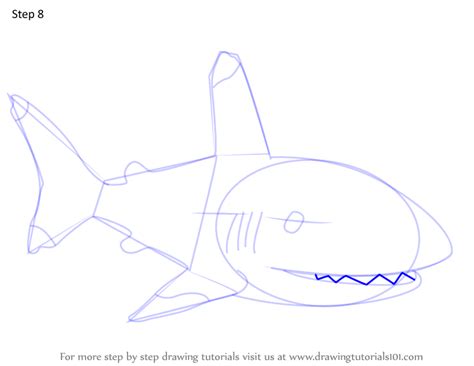 How To Draw Great Whitetip Shark From Octonauts Octonauts Step By