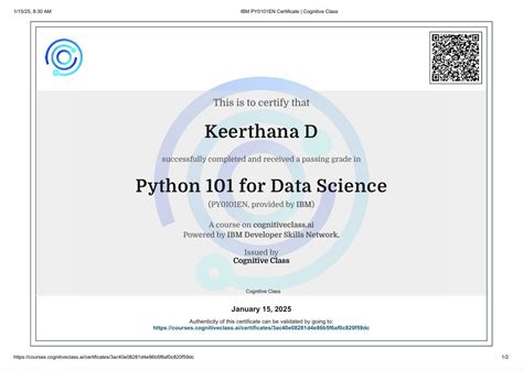 Keerthana D On Linkedin Datascience Python Ibm Learningjourney