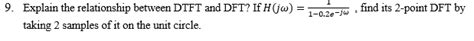 Solved 9 Explain The Relationship Between DTFT And DFT If Chegg Com