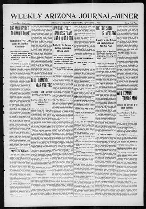 Weekly Arizona Journal Miner 1904 11 02 Arizona Memory Project
