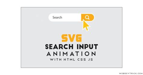Svg Search Input Animation With Html Css Js Animated Search Icon