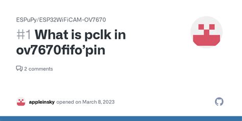What Is Pclk In Ov7670fifopin · Issue 1 · Espupy Esp32wificam Ov7670 · Github