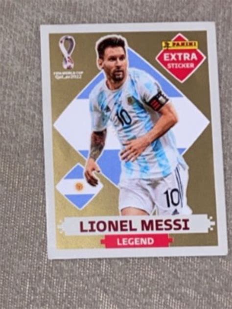 Figurinha Messi Gold Extra Ticker Roupa Esportiva Masculino Panini