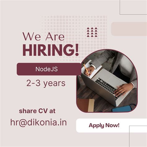 Hiring Hiring Hiring Nodejs Nodejsdeveloper Experiencerequired
