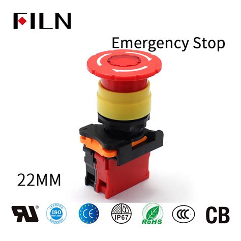 비상 정지 22mm 버튼 스위치 빨간 버섯 리프트 스위치