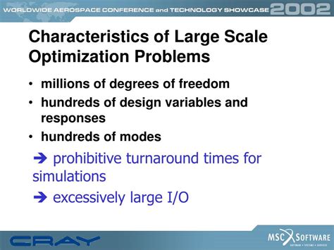 Ppt Performance Enhancements In Mscnastran For Large Scale Design Optimization On Cray Sv1