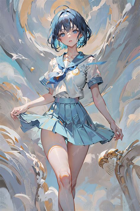 Premium Ai Image Beautiful Anime Girl Illustration