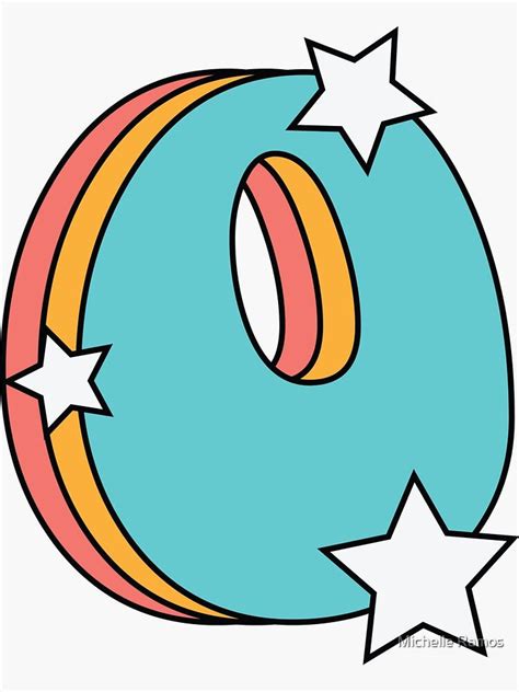 Pegatina For Sale Con La Obra «retro And Groovy Letter O Teal Yellow