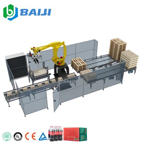 Automatic Plastic Bottle Carton Box Package Robot Palletizer Robotic Palletizing Stacking