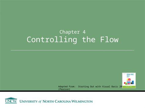 PPTX Chapter Controlling The Flow Adapted From Starting Out With Visual Basic Pearson