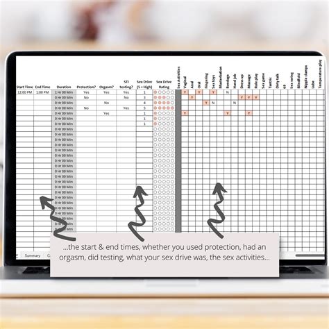 Sex Tracker Excel Spreadsheet Template Track Sex Safe Sex Tracker Sexual Activity Tracker