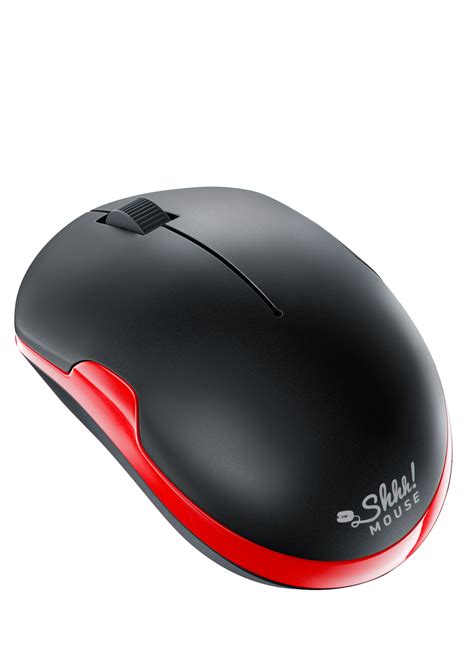 Shhhmouse Wireless Silent Noiseless Clickless Mobile Optical Mouse With Usb Receiver And